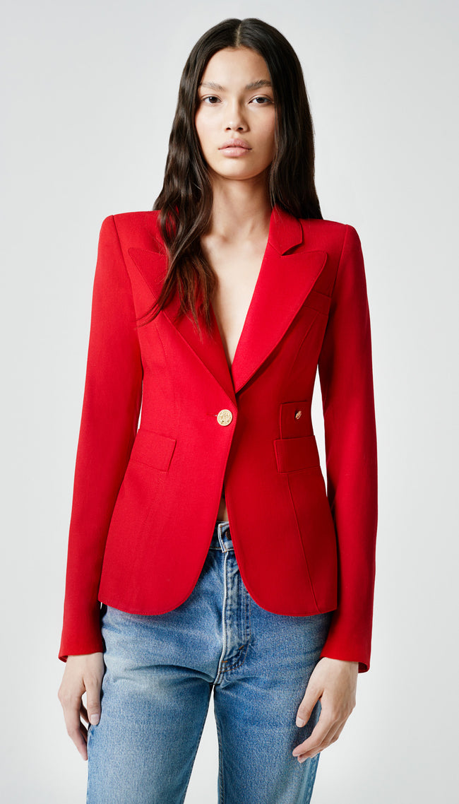SMYTHE Classic Duchess Blazer in Red