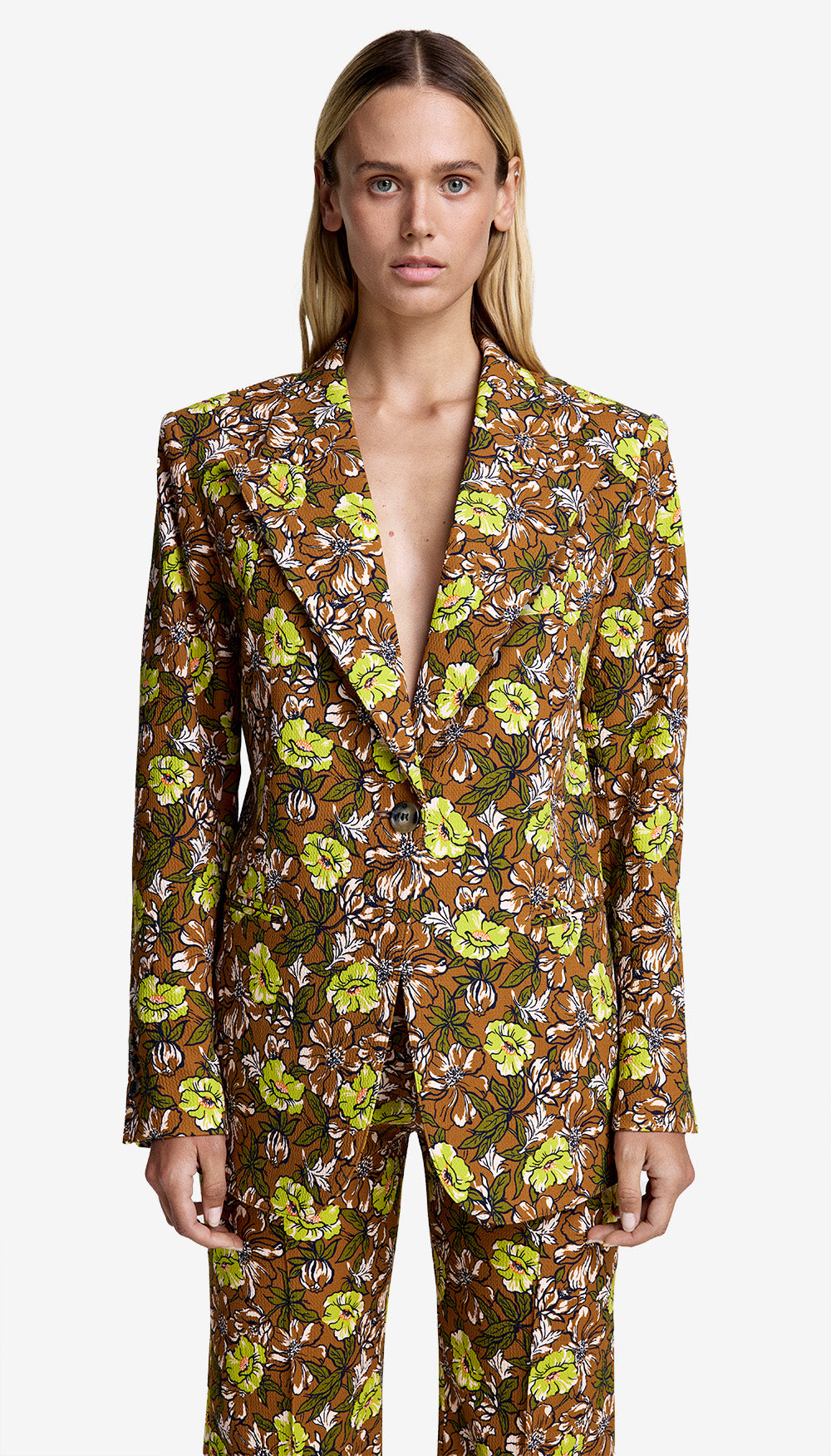 90's Blazer in Chartreuse Floral | SMYTHE