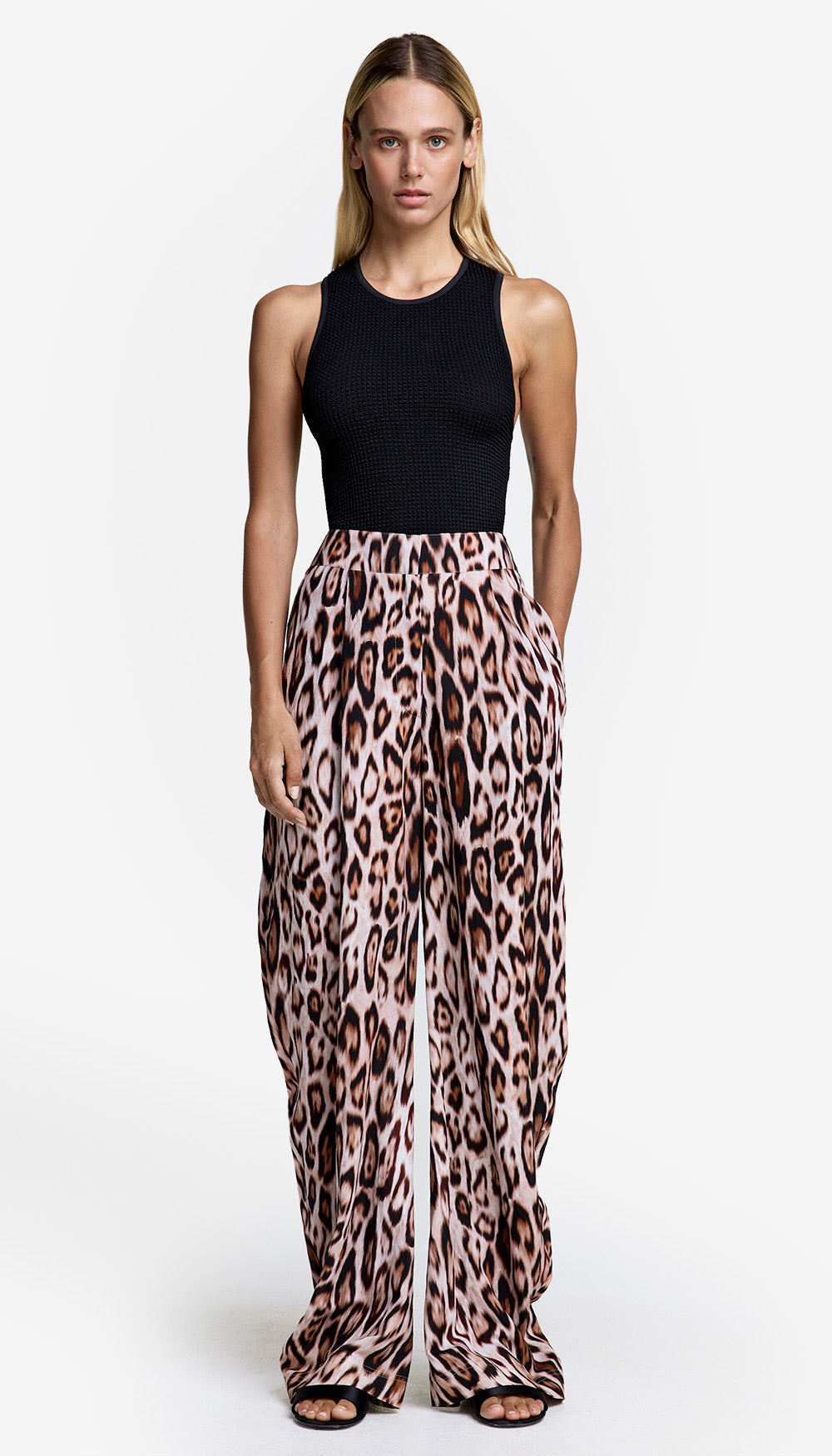 Bow Leg Pant in Leopard Ikat | SMYTHE